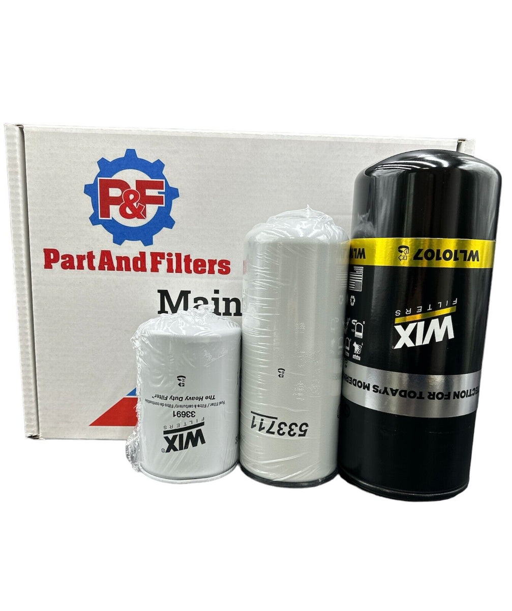 P&F Set WL10107 - 33711 - 33691 Wix Filter Kit for ISX Cummins Pre- 20 ...