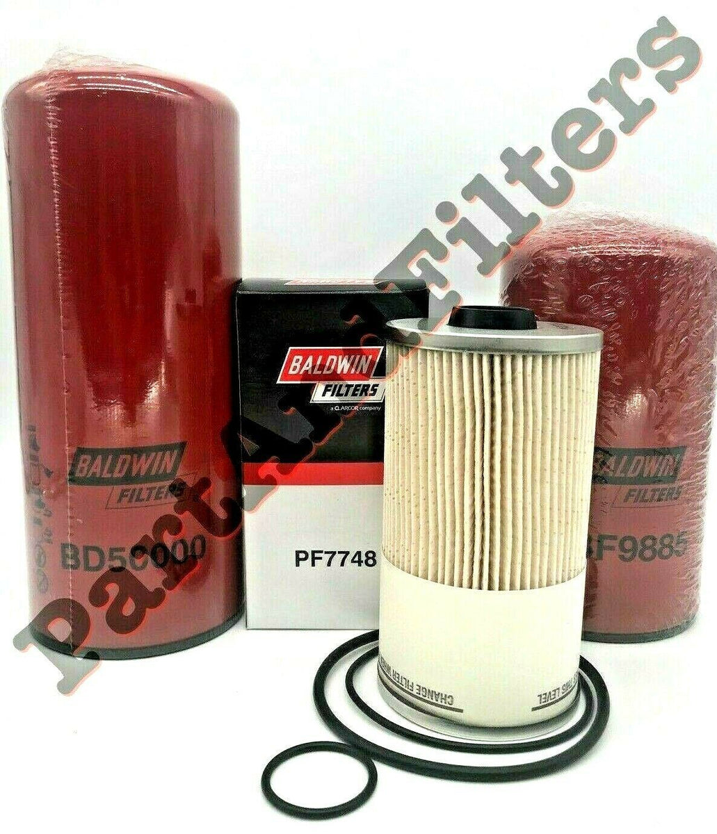 New Cummins ISX Oil Change Kit Baldwin BD50000 BF9885 PF7748 ...