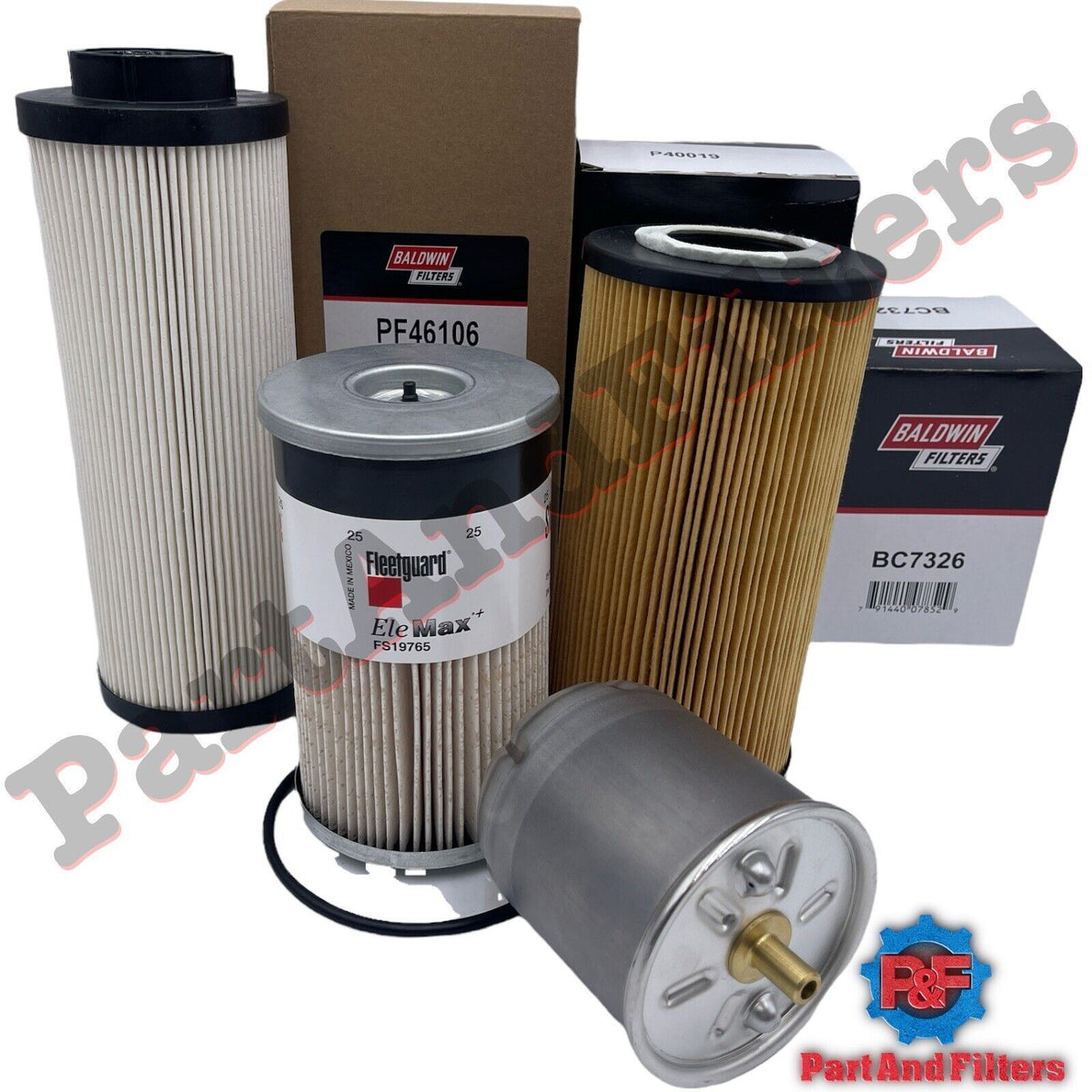 P&F FILTER SERVICE KIT FOR MX-13 EPA13 ENGINE OIL , FUEL , ELEMENT & W ...