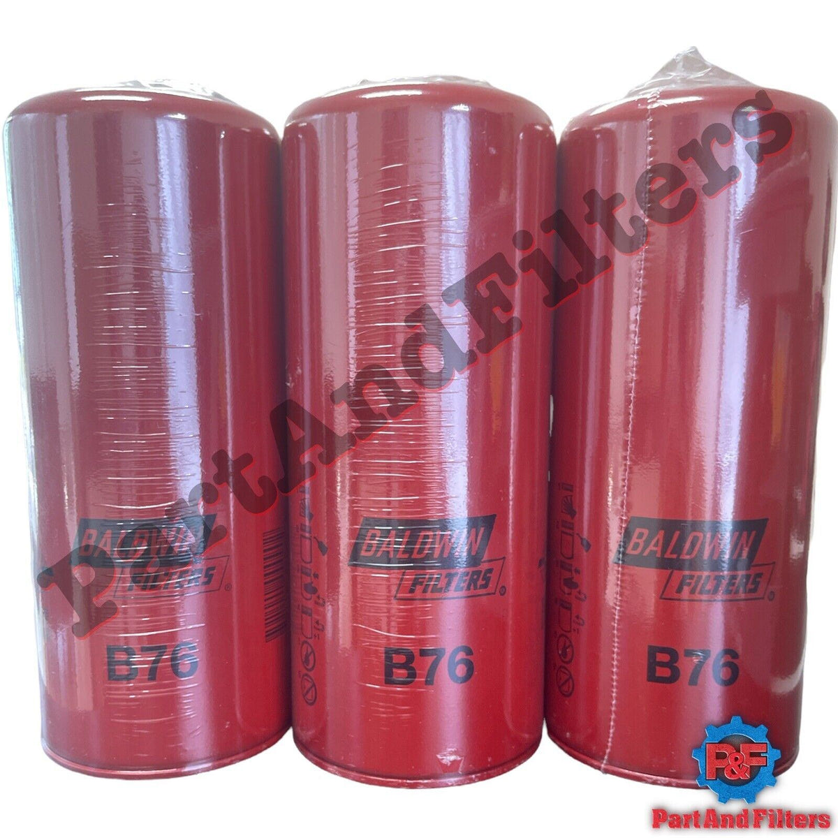 B76 Baldwin Oil Filter - Spin-On- Full-Flow (PACK OF 3) – PartAndFilters