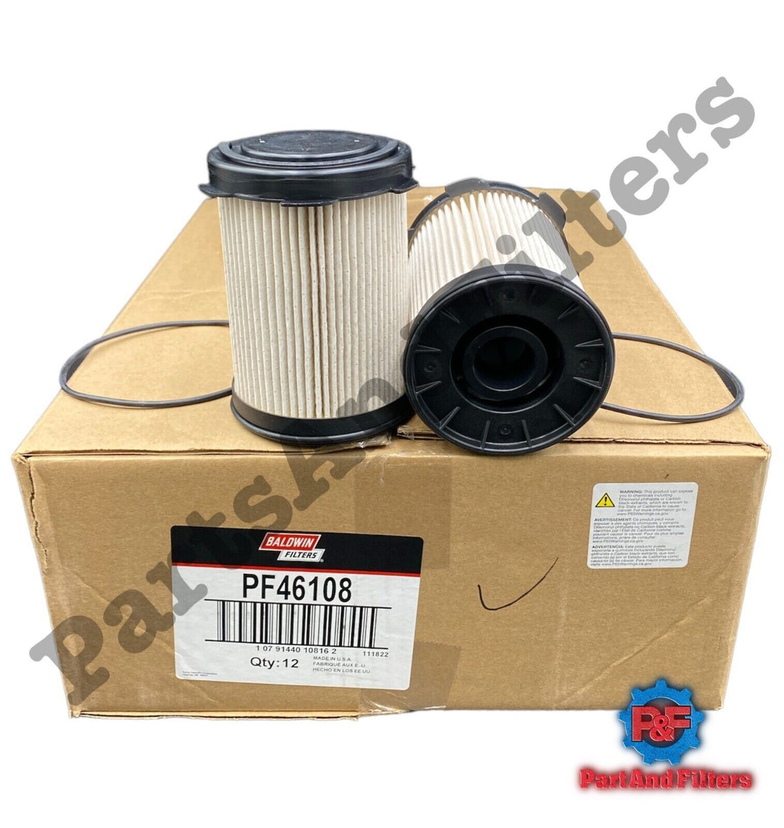 PF46108 Baldwin Fuel Filter Replace Chrysler 68157291AA (Pack of 12 ...
